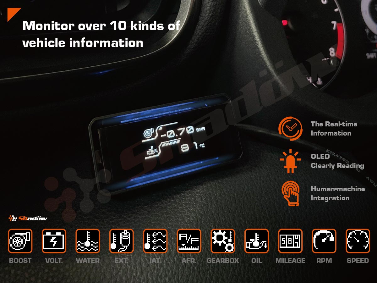 OBDII Digital Meter 2 PLUS| In-Stock & Ready to Ship - Shadow